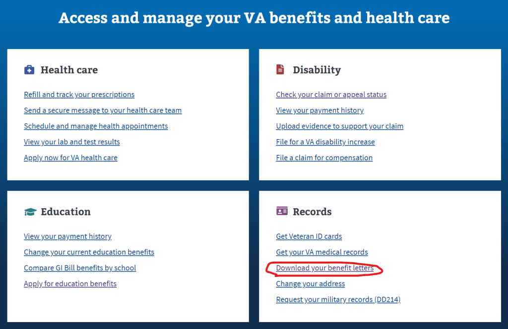How to Download Your VA Benefit Letters Online (5-Step Process)